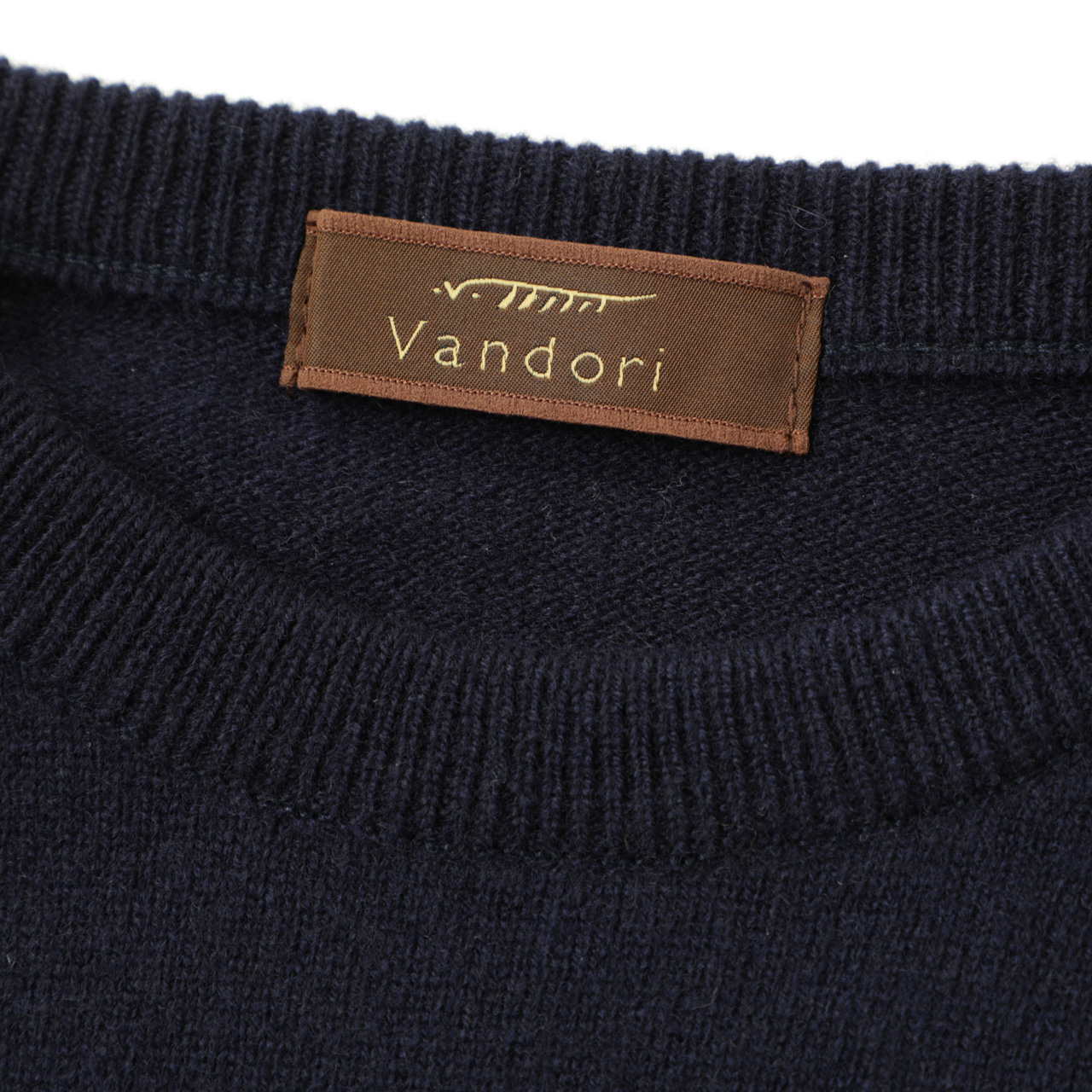 【菅原靴店別注デザイン】Vandori ヴァンドリ Blu Bre ブルブレ ハイゲージ ニット クルーネック 22FVD51037 ネイビー ...