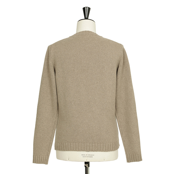 nomiamo ノミアモ ニット クルーネック 長袖 プルオーバー カシミヤ ミドルゲージ SP03 AVANA/ベージュ｜nomiamo｜菅原靴店